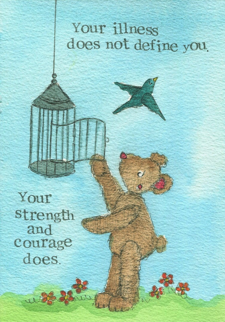 Get Well Soon Card Strength and Courage Single Card – Re-vived