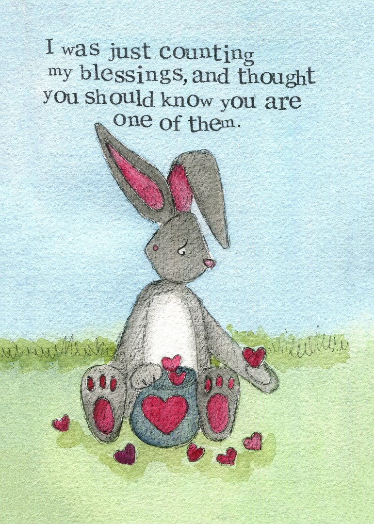 Thinking of You Card Thank You Card Counting My Blessings – Re-vived