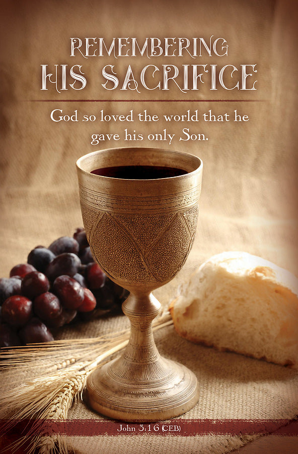 Remembering His Sacrifice Communion Bulletin (pack of 100) – Re-vived