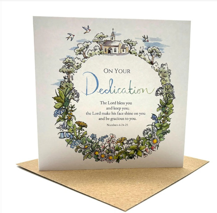 Dedication Wildflowers Card (Blank Inside) – Re-vived