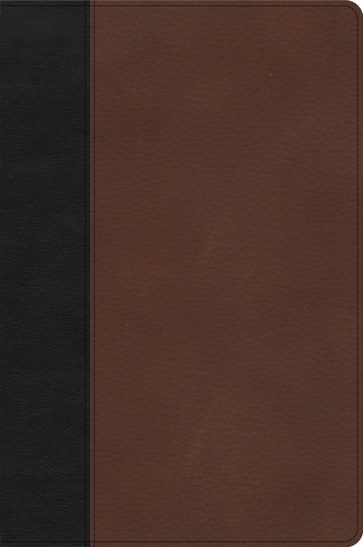 CSB Large Print Thinline Bible, Black/Brown LeatherTouch – Re-vived