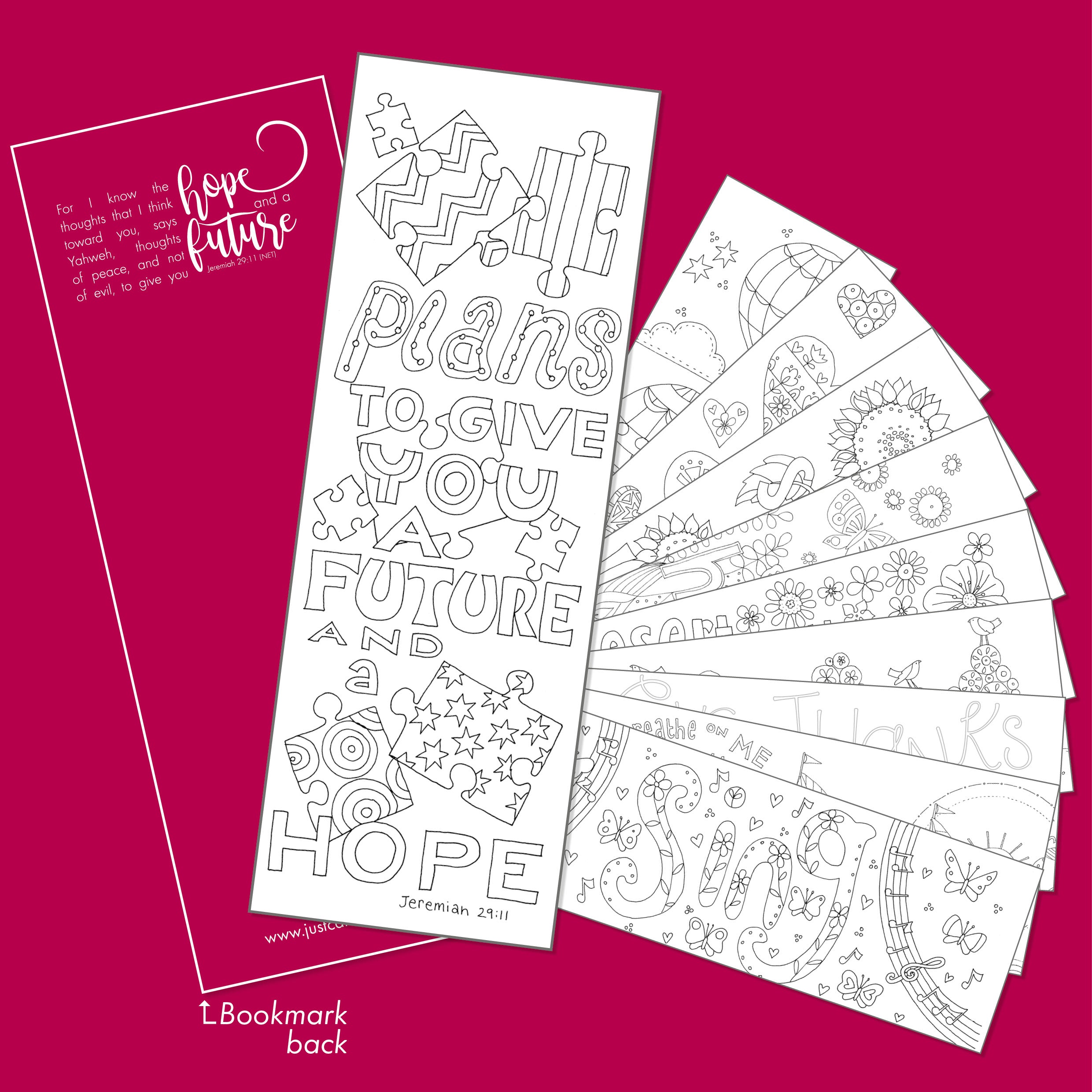 Images of Hope Colouring Bookmarks Pkt of 10 – Re-vived