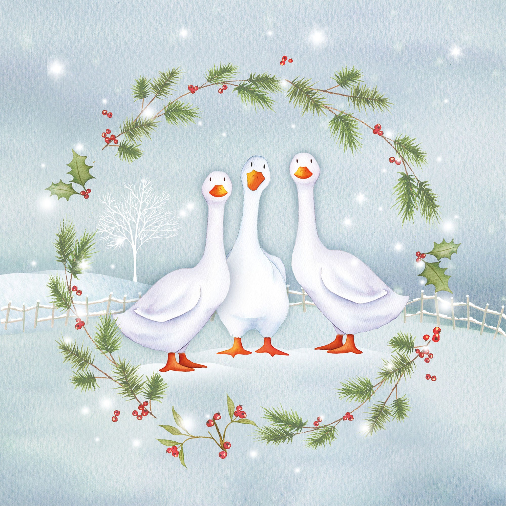 Christmas Geese - Christmas Cards (pack of 10) – Re-vived